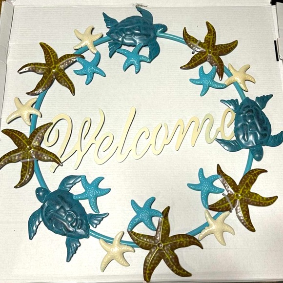 Clung | Wall Decor | Turtle Welcome Sign Wall Front Door Porch Home ...